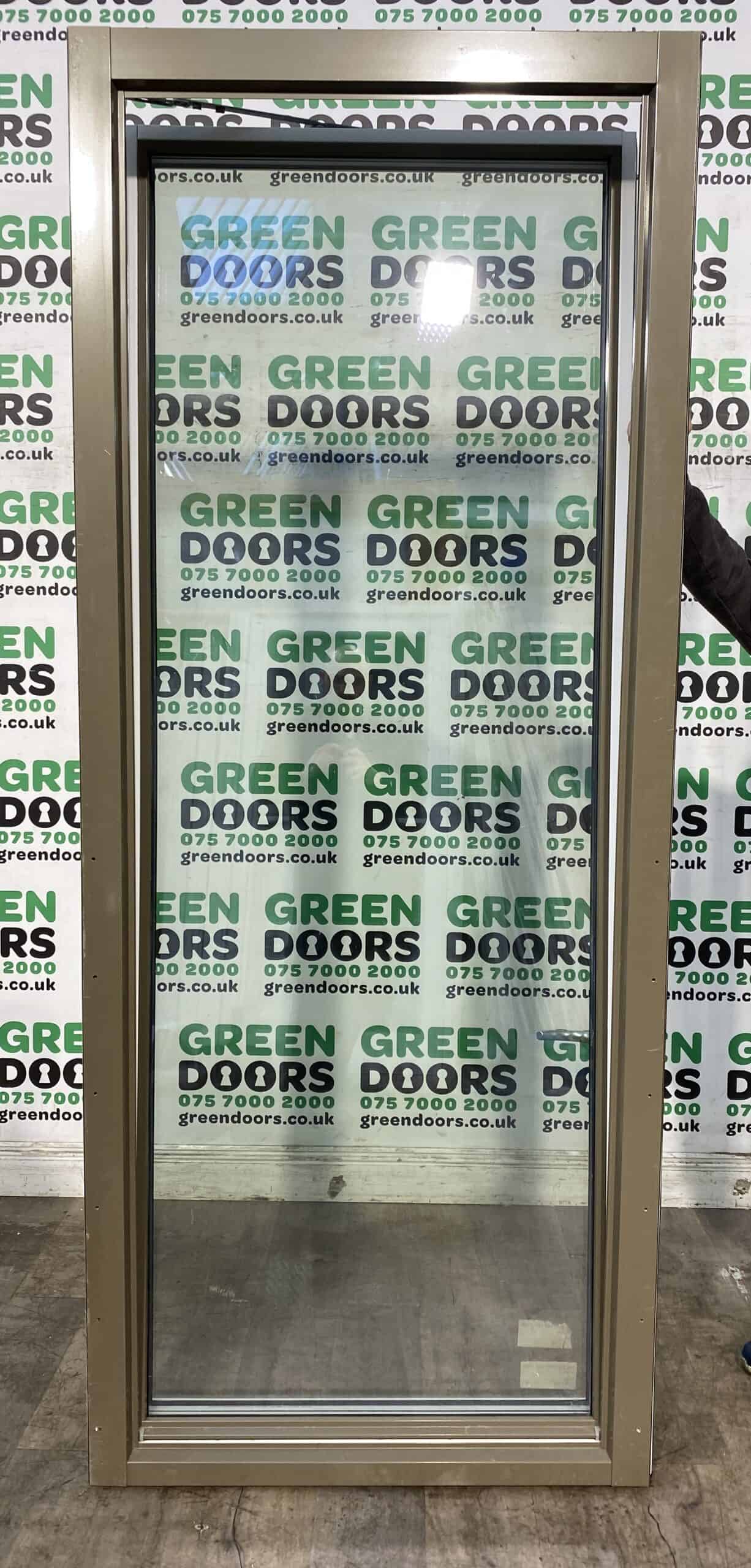 Grey Aluminium Back door | Green doors