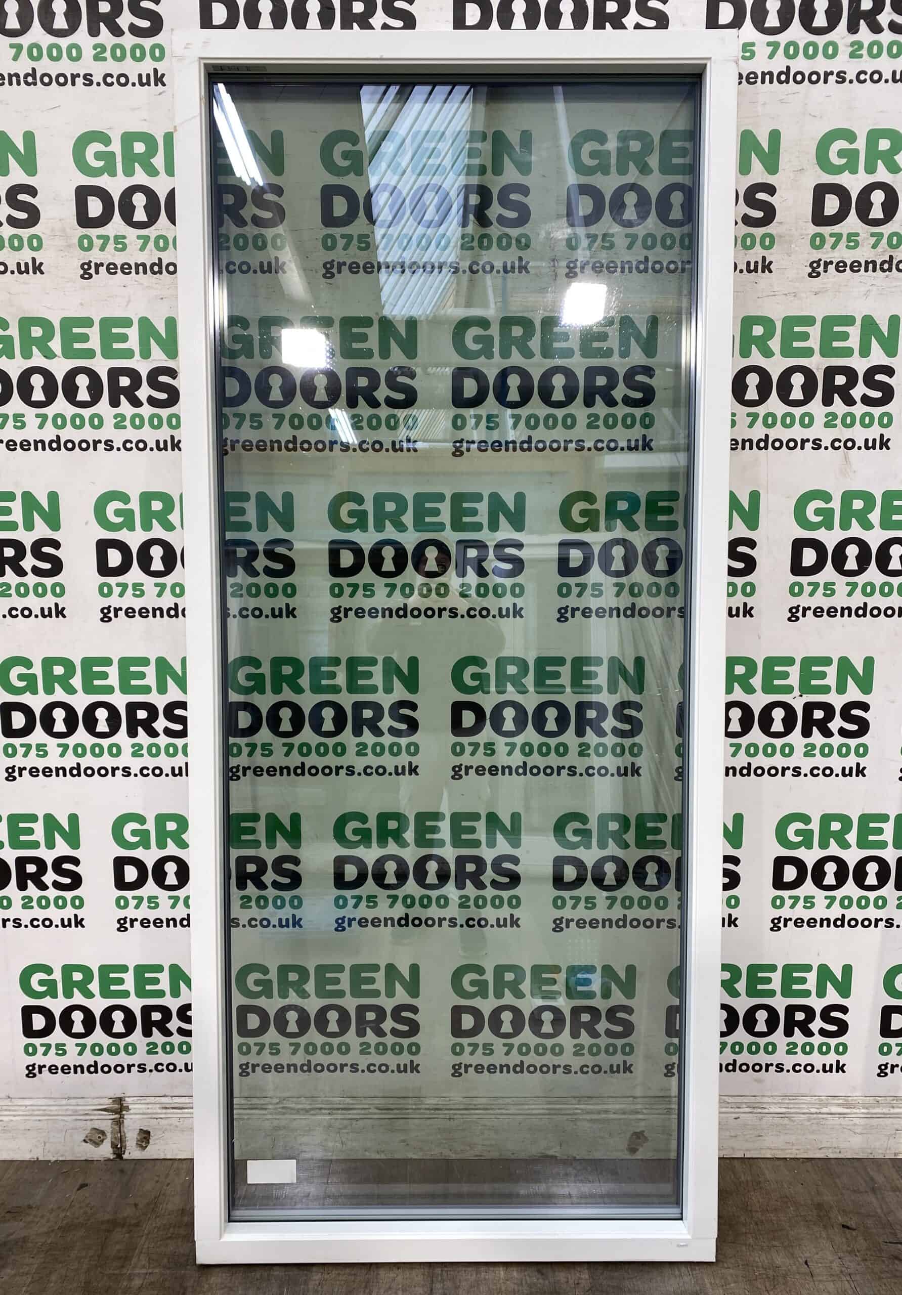 'Super High Quality' Aluminium Fixed window | Green doors