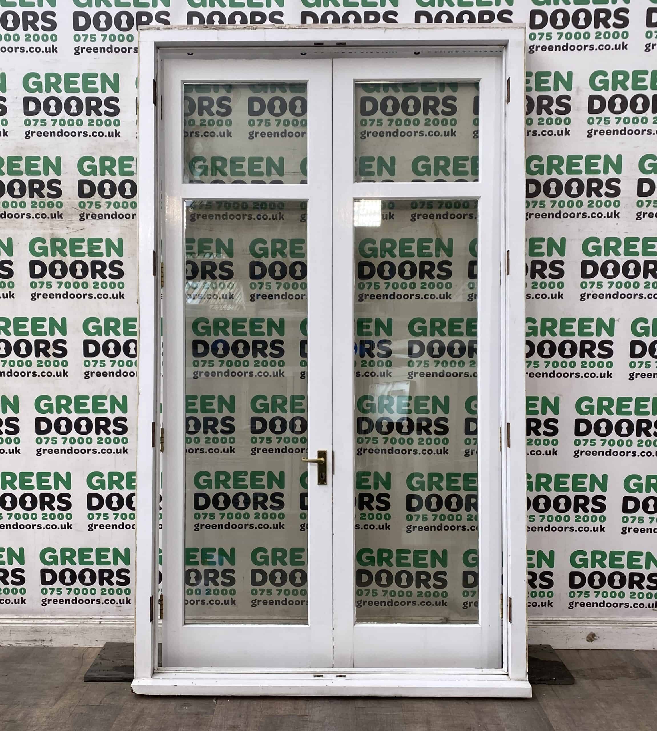 White Wooden French doors | Green doors