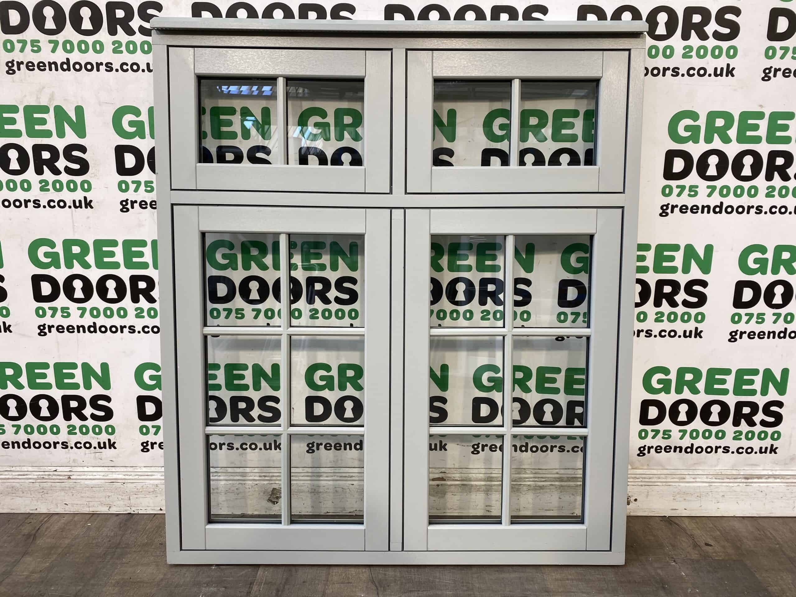 Grey uPVC Casement window | Green doors