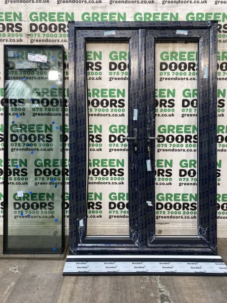 Grey uPVC French doors | Green doors