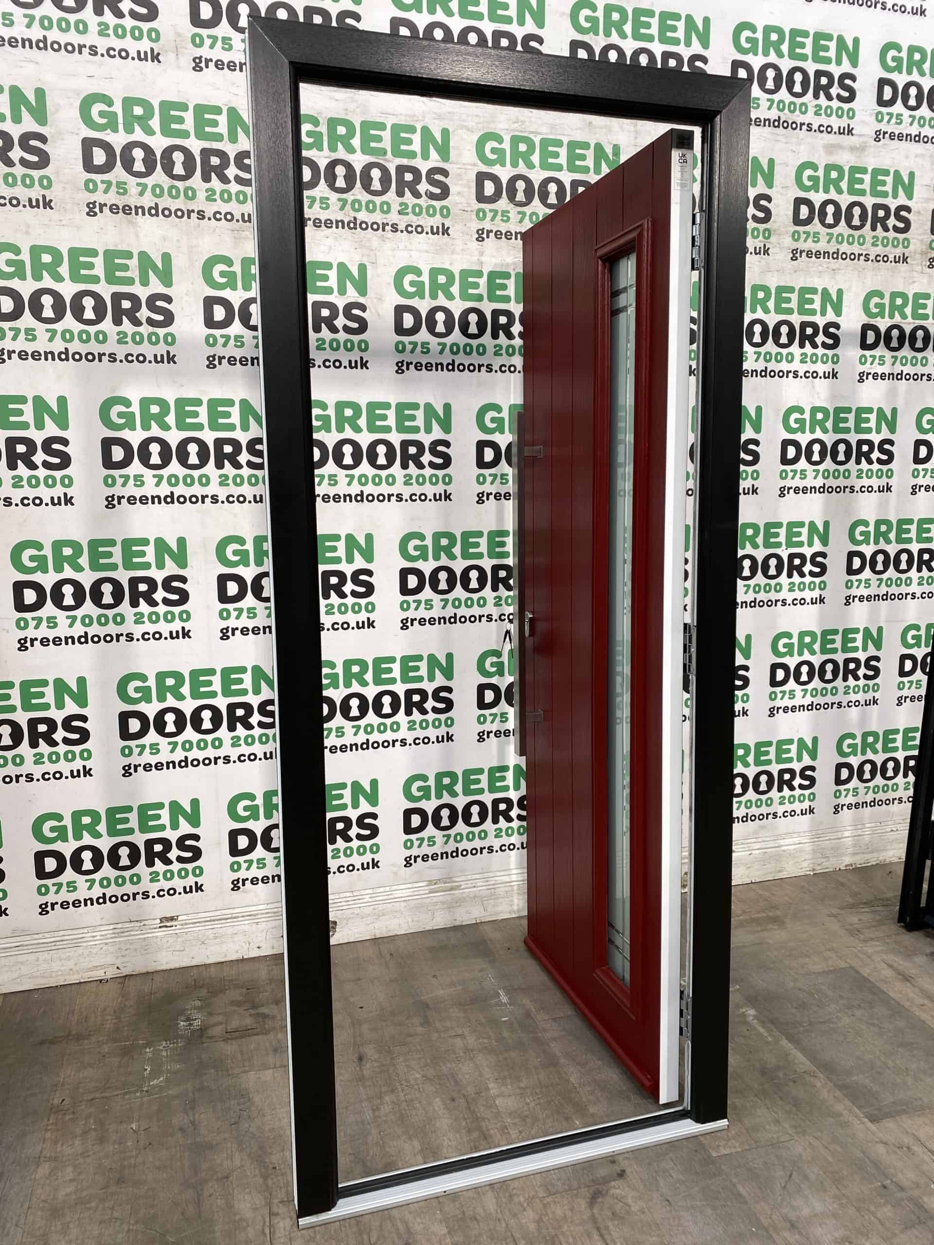 Red Composite Front door | Green doors