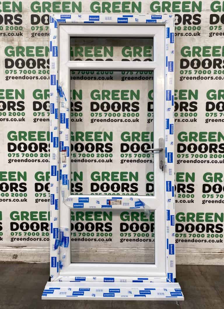 White uPVC Back door | Green doors