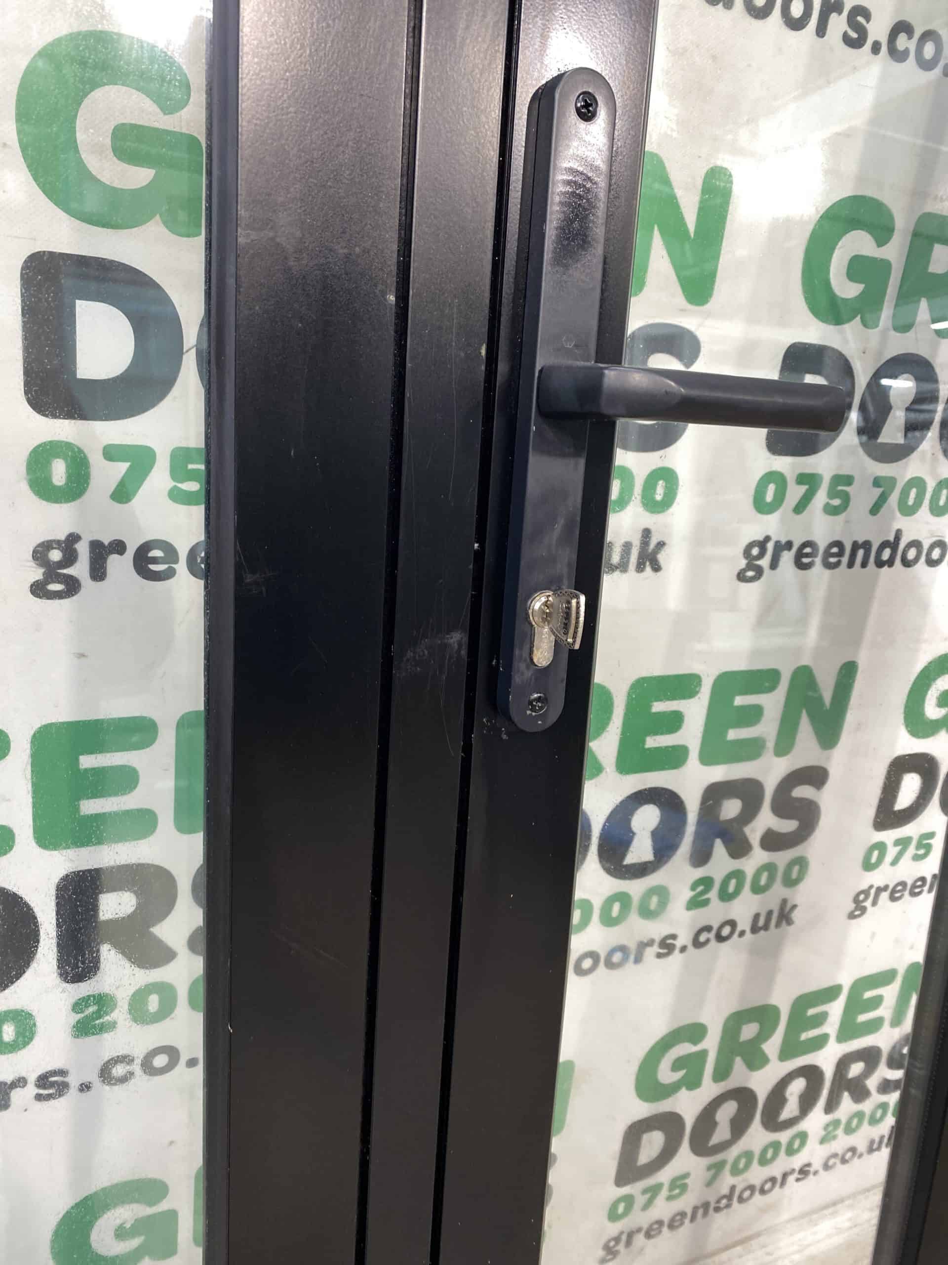 Black Aluminium French doors | Green doors