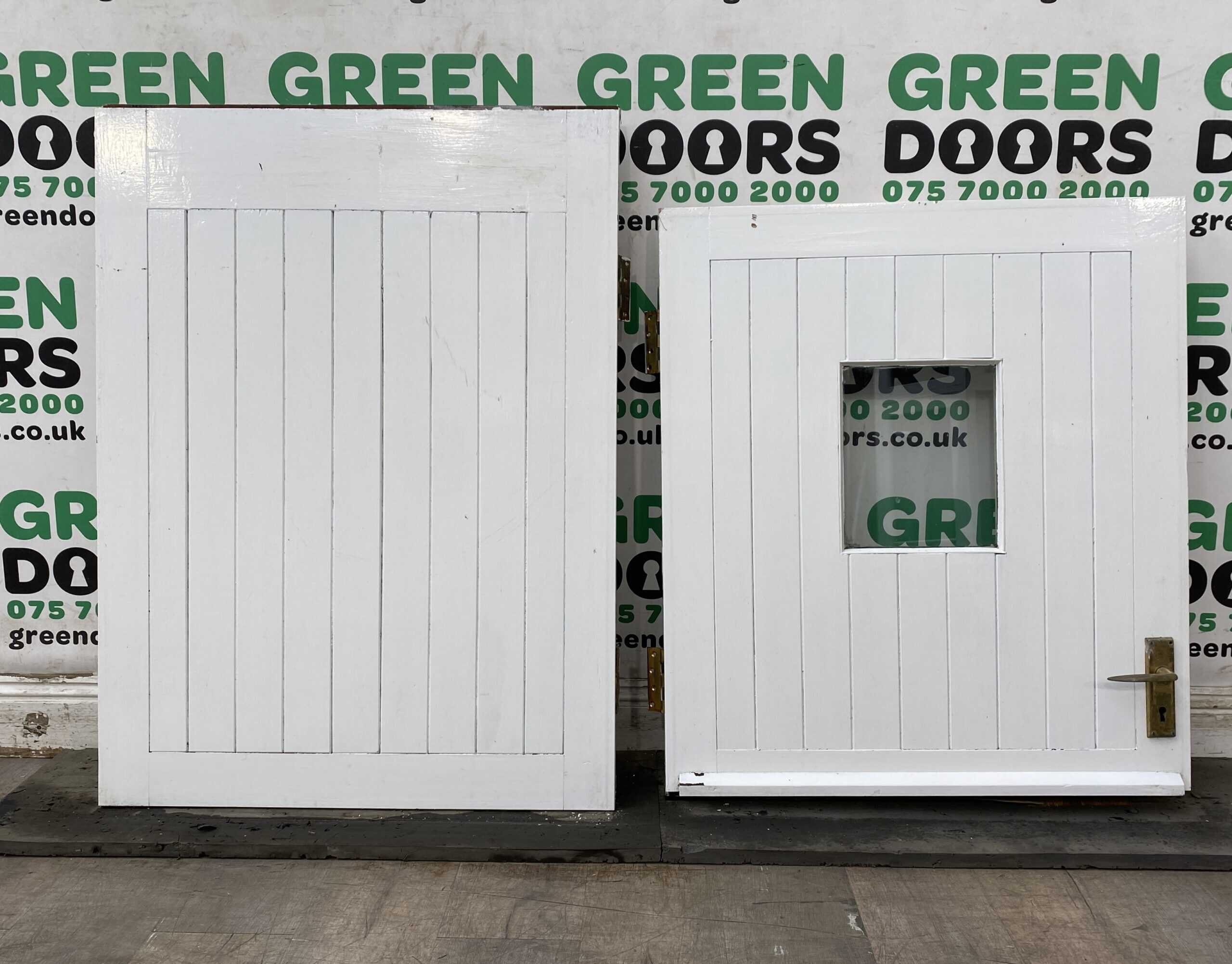 White Wooden Stable door | Green doors