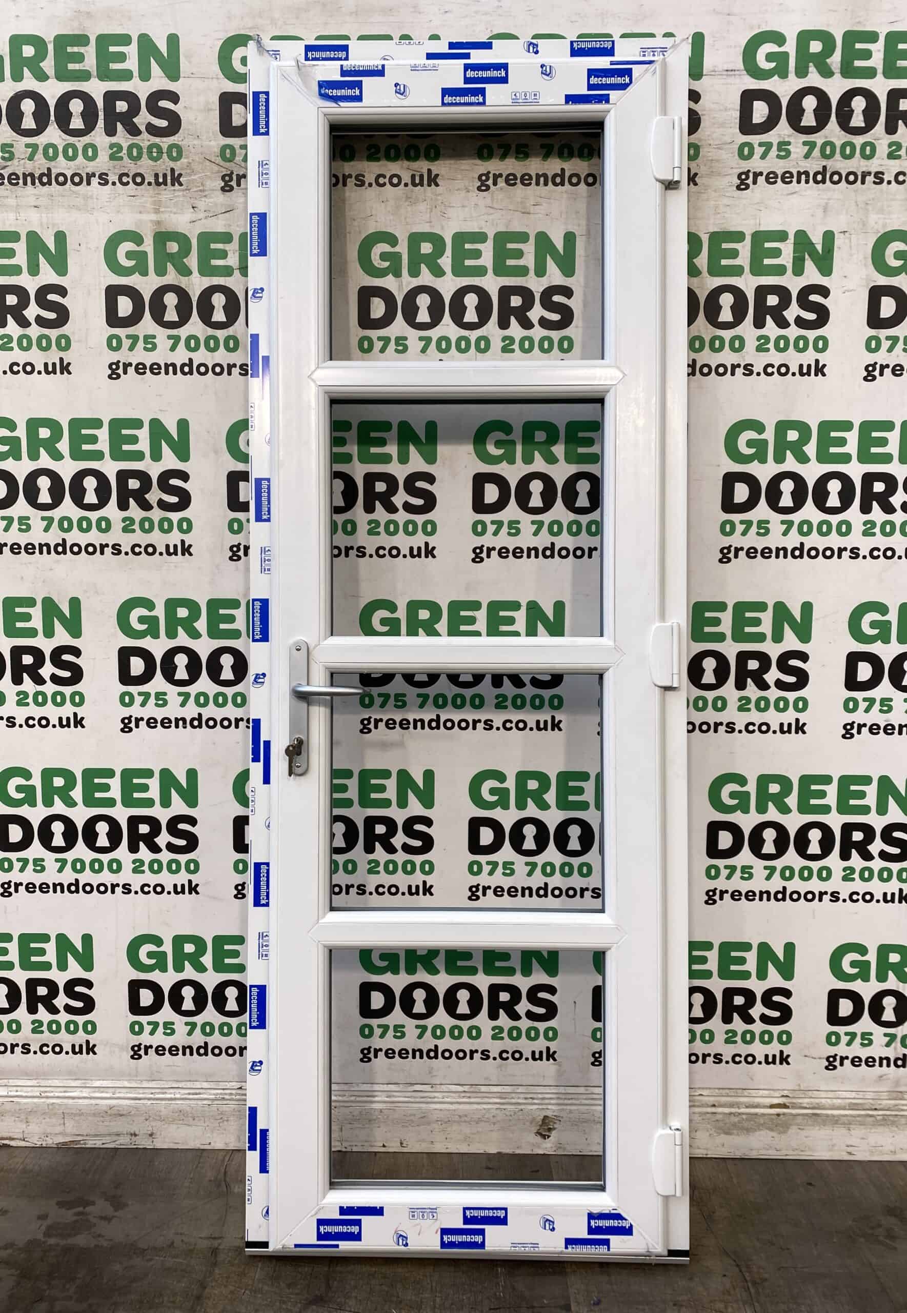 White uPVC Back door | Green doors