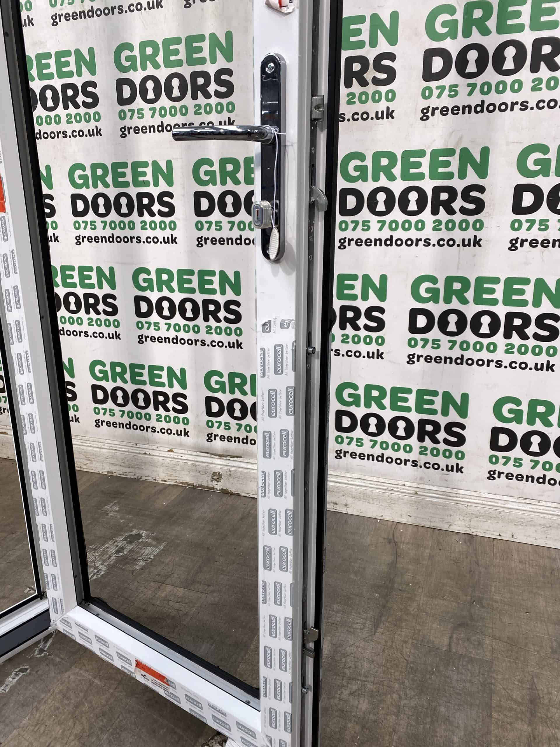 Black uPVC Back door | Green doors
